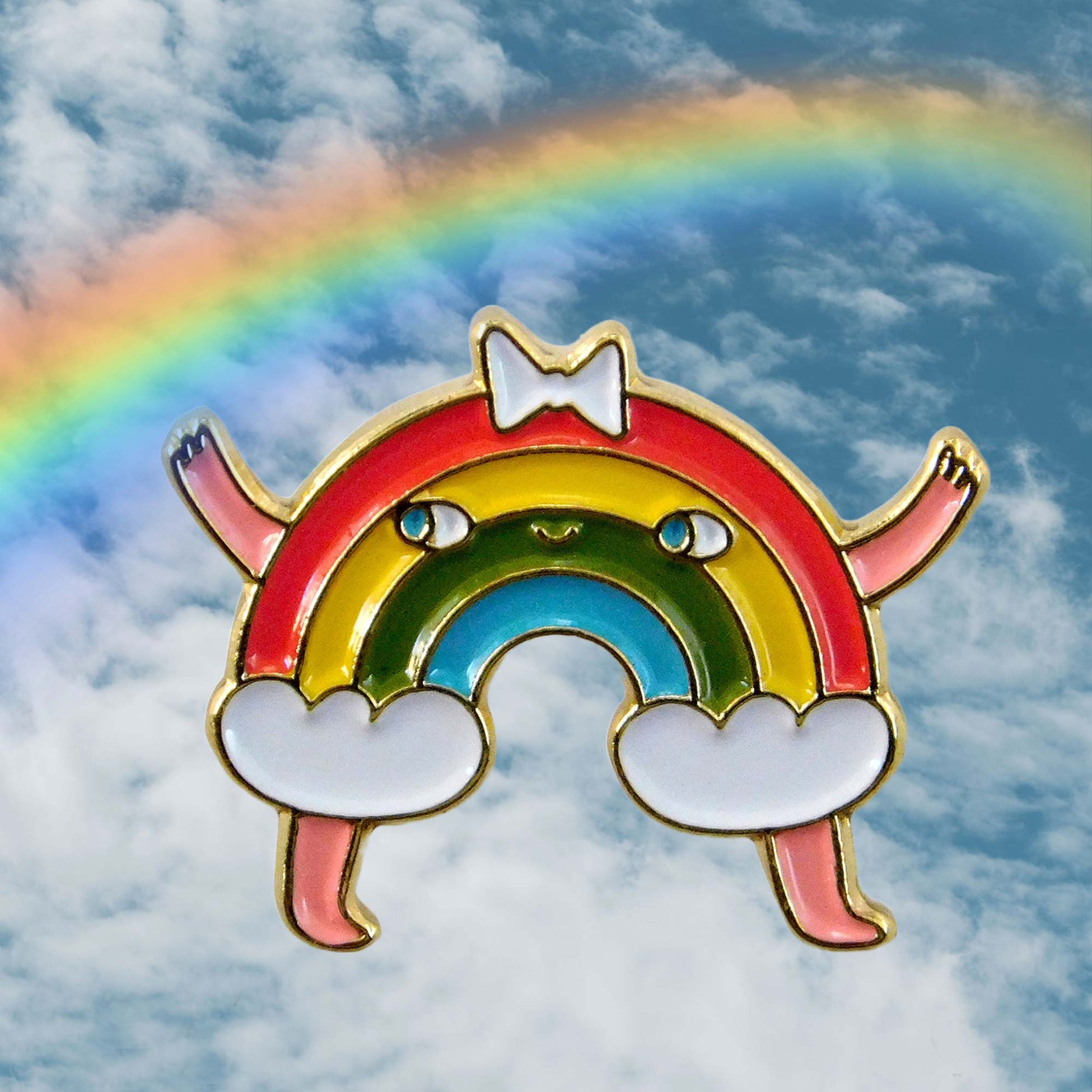 Rainbow Enamel Pin - 1-inch lapel pin | Global Backyard – Global ...